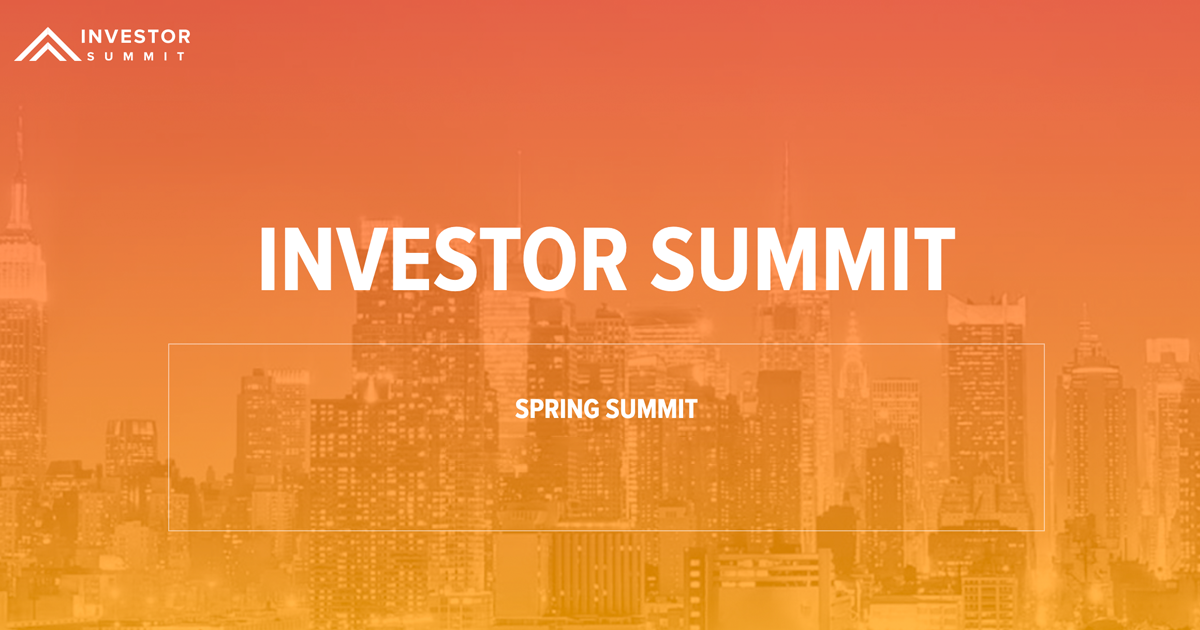 Investor Summit - March 25-26, 2020